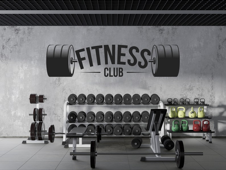 Fitness Crossfit Wall Decal Workout Wall Decal Sports Wall Decal Gym ...