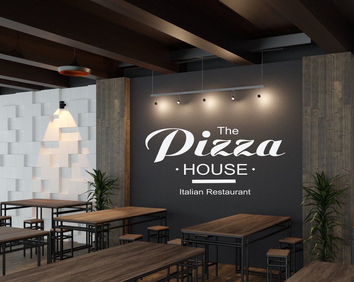 Pizza Wall Decal / Pizzeria Wall Décor / Pizza Window Decal - Etsy