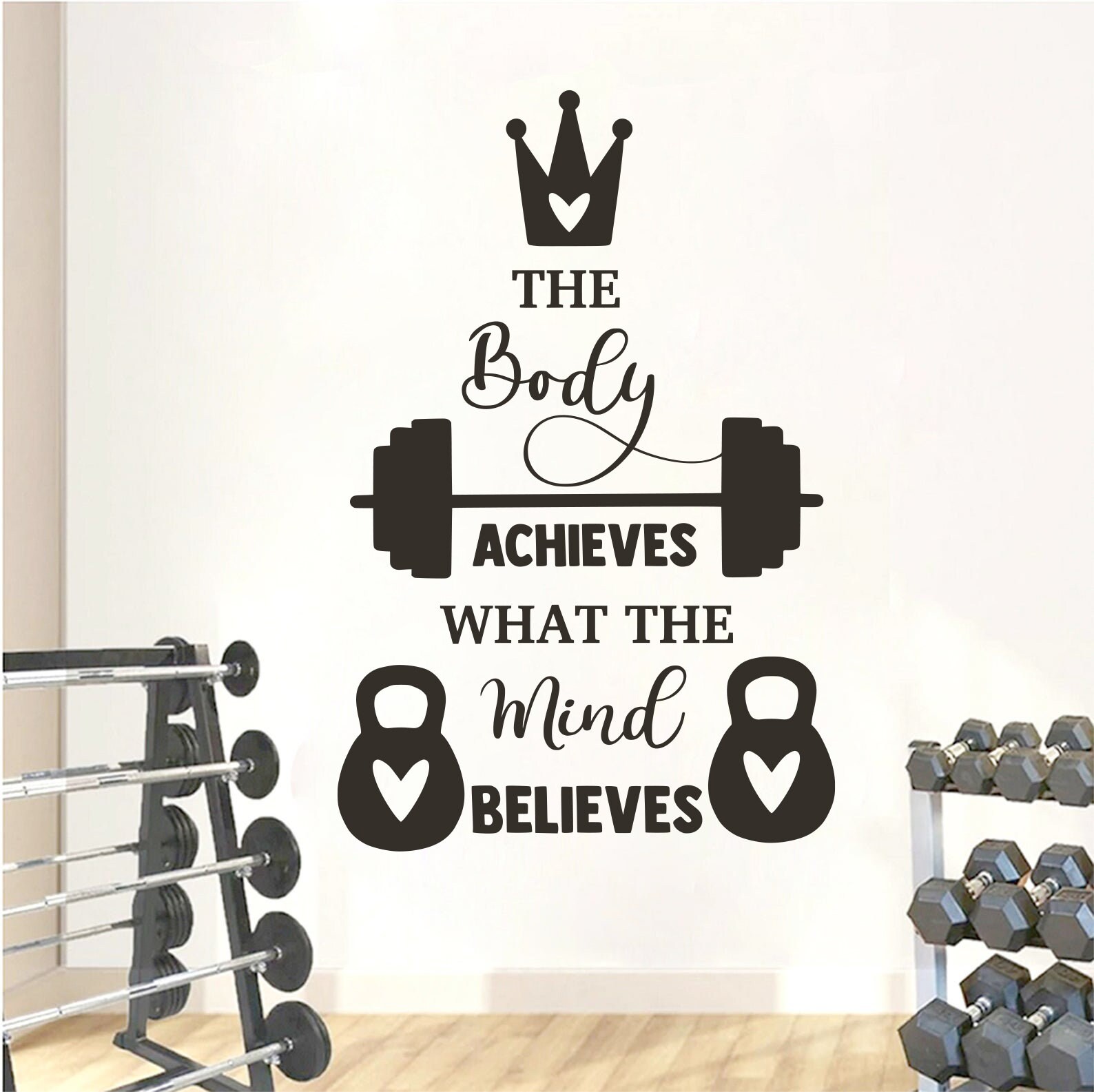 Wall Décor Wall Decals & Murals Fitness Wall Decal Workout Wall Decal ...