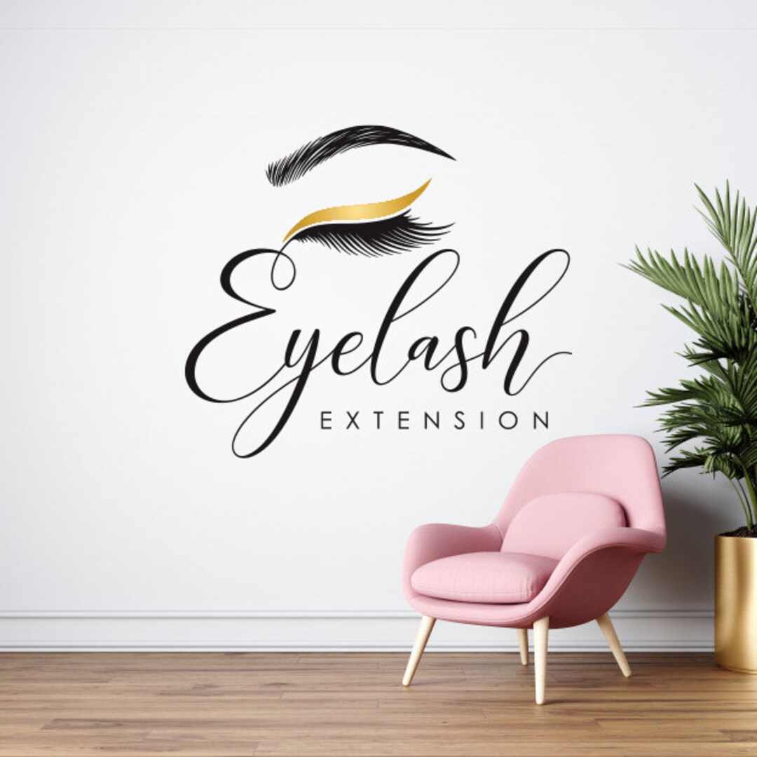 Eyelash Extension Wall Decal |makeup Beauty Salon Makeup Lover Vinyl ...