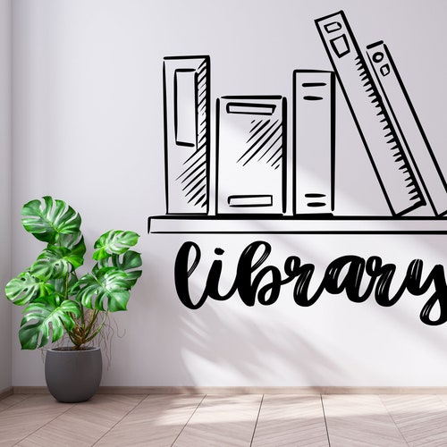 Books Wall Decal Classroom Vinyl Sticker Reading Decor Library - Etsy
