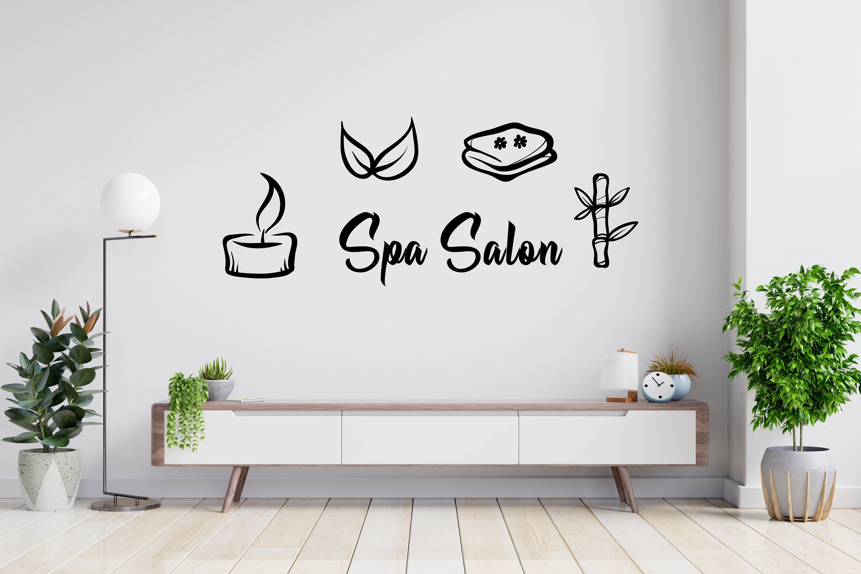 Spa Salon Massage Wall Decals Facials Skincare Quote Wall Sticker