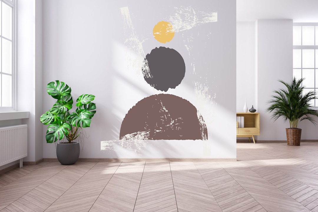 Minimalist Wall Decal Abstract Art Decal Scandinavian Decals Shapes ...