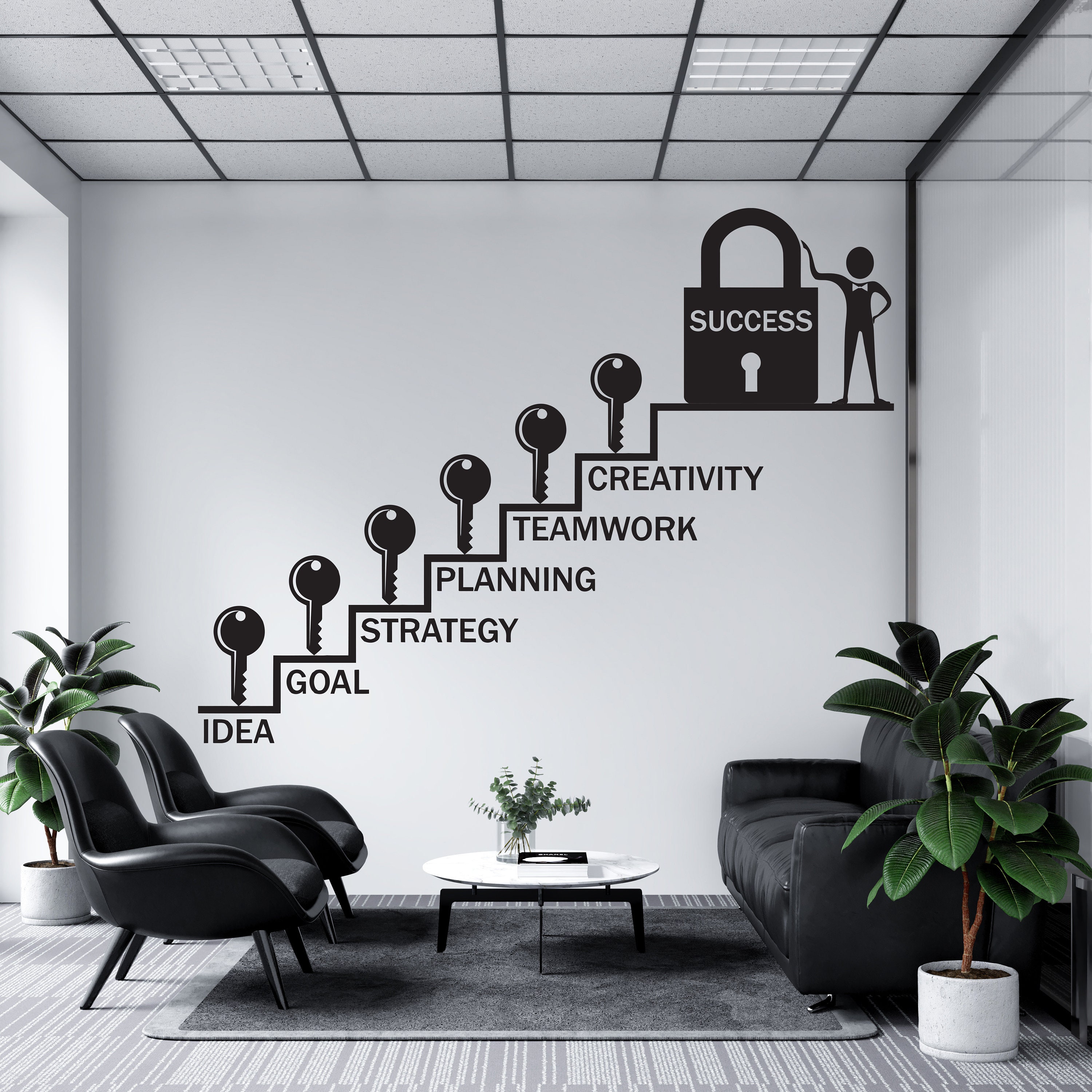 Office Teamwork Wall Decal Corporate Business Decal Creative ...