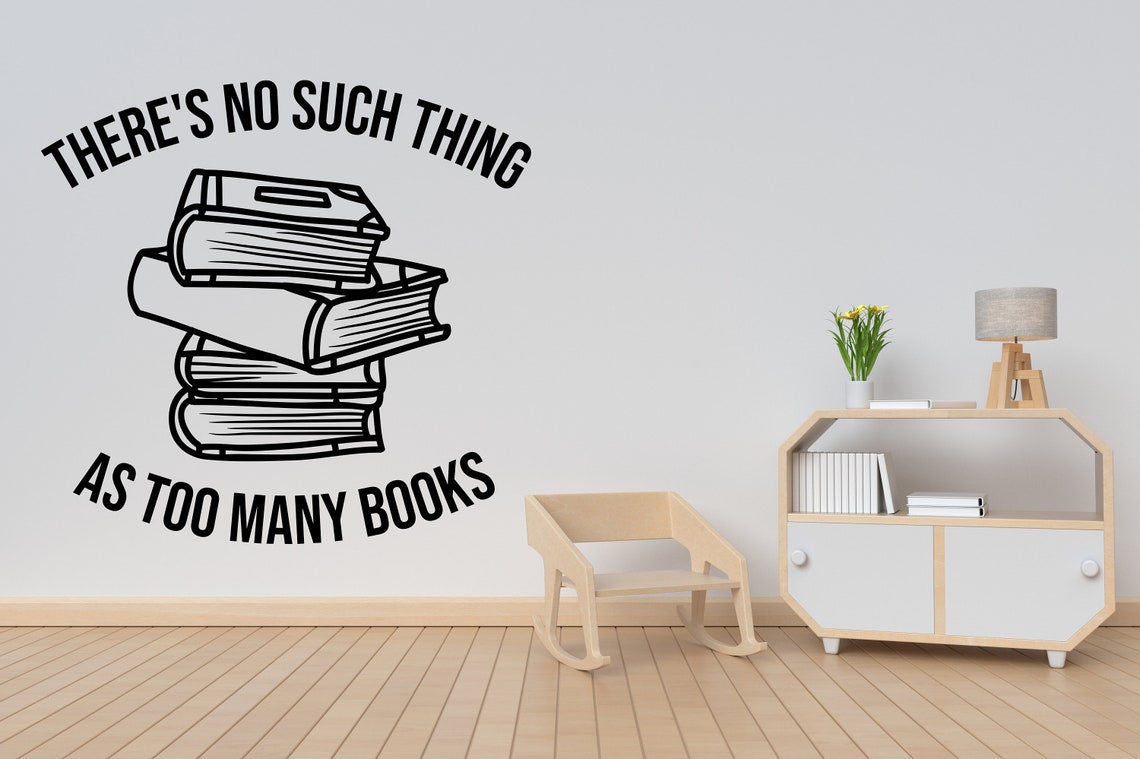 Books Wall Decal Wall Decor Books Quote Decal Reading Wall - Etsy