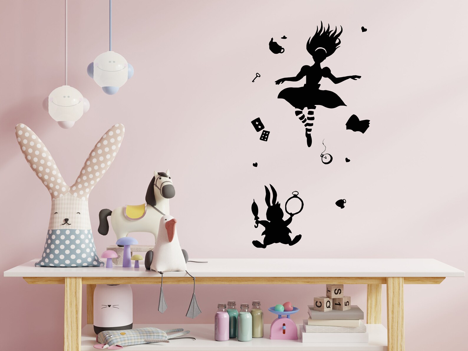 Alice in Wonderland Wall Decal Girls Bedroom Wall Decals Alice Vinyl ...