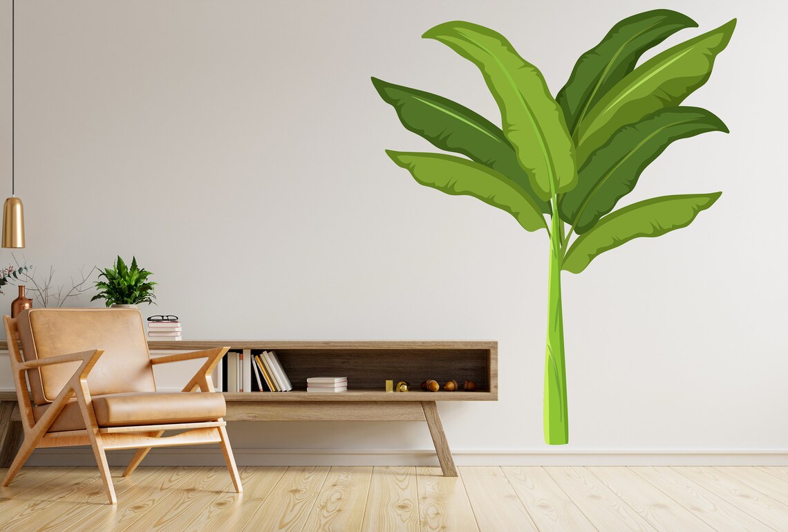 Banana Tree Decal Modern Wall Decals Tree Decals Watercolor Decals ...
