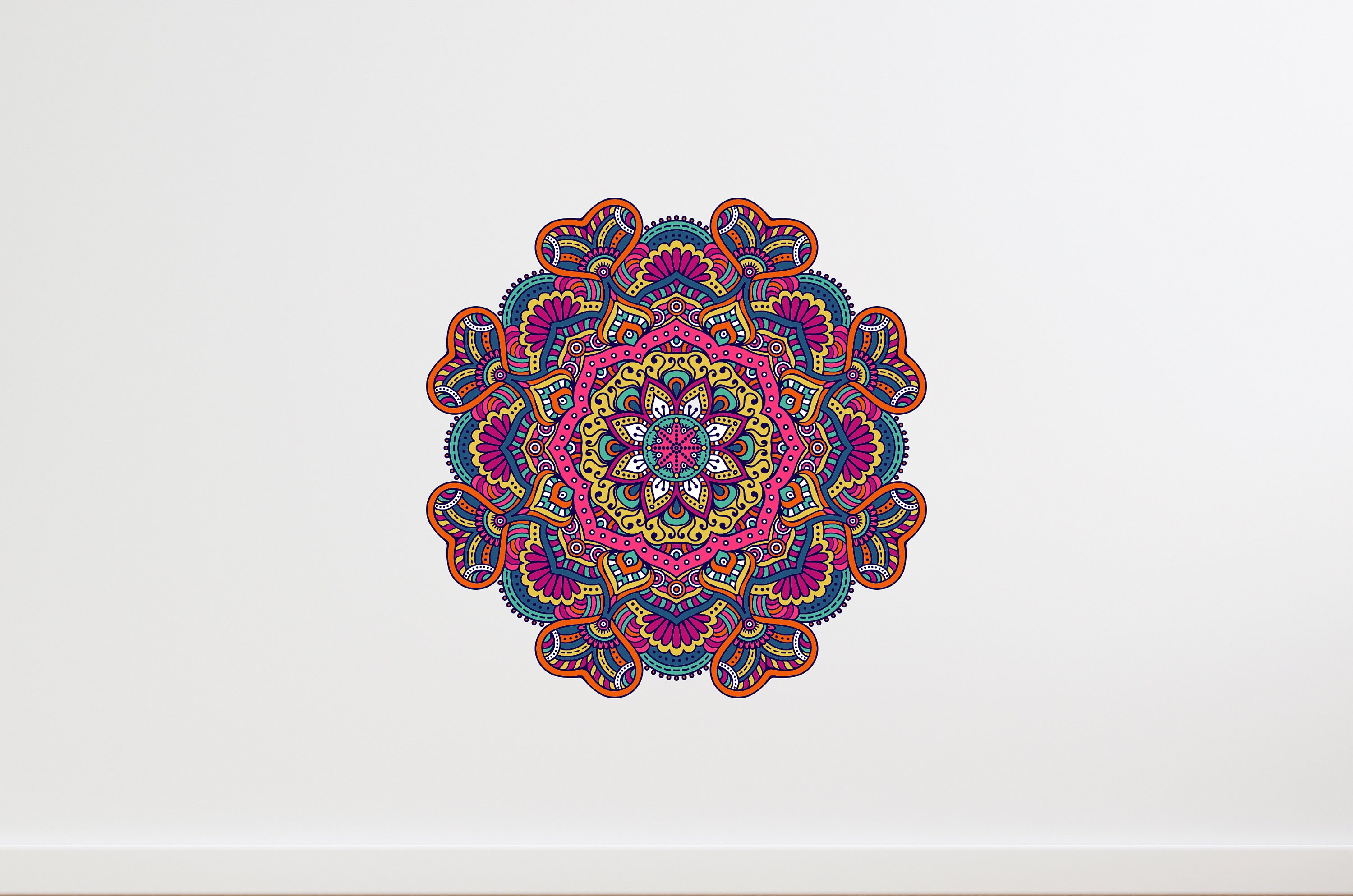 Mandala Art Wall Decal Namaste Mandala Room Decor Living Room Mandala ...
