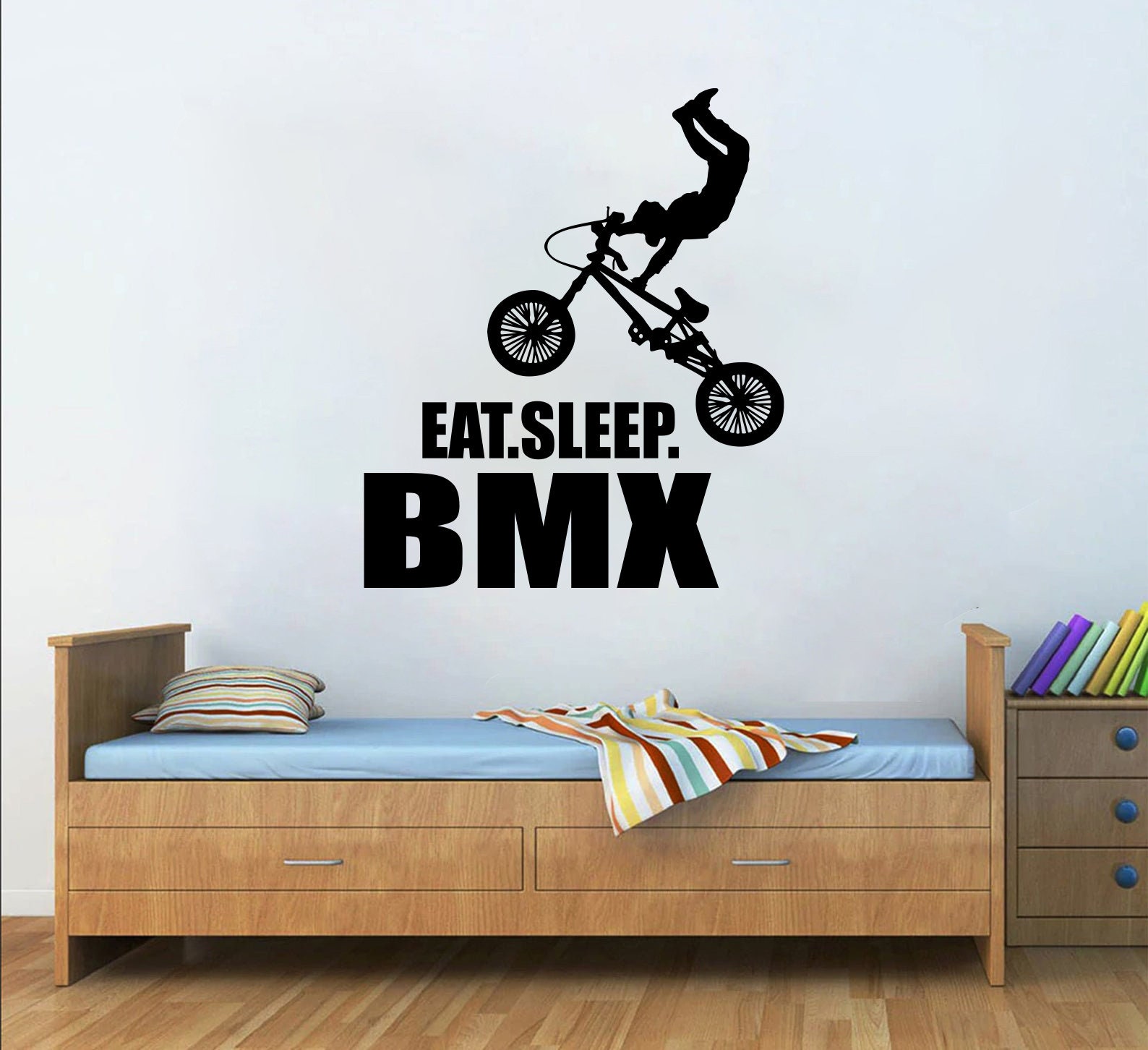 BMX Wall Decal Room Decor BMX Vinyl Decals Boys Bedroom Decor SG1012 - Etsy
