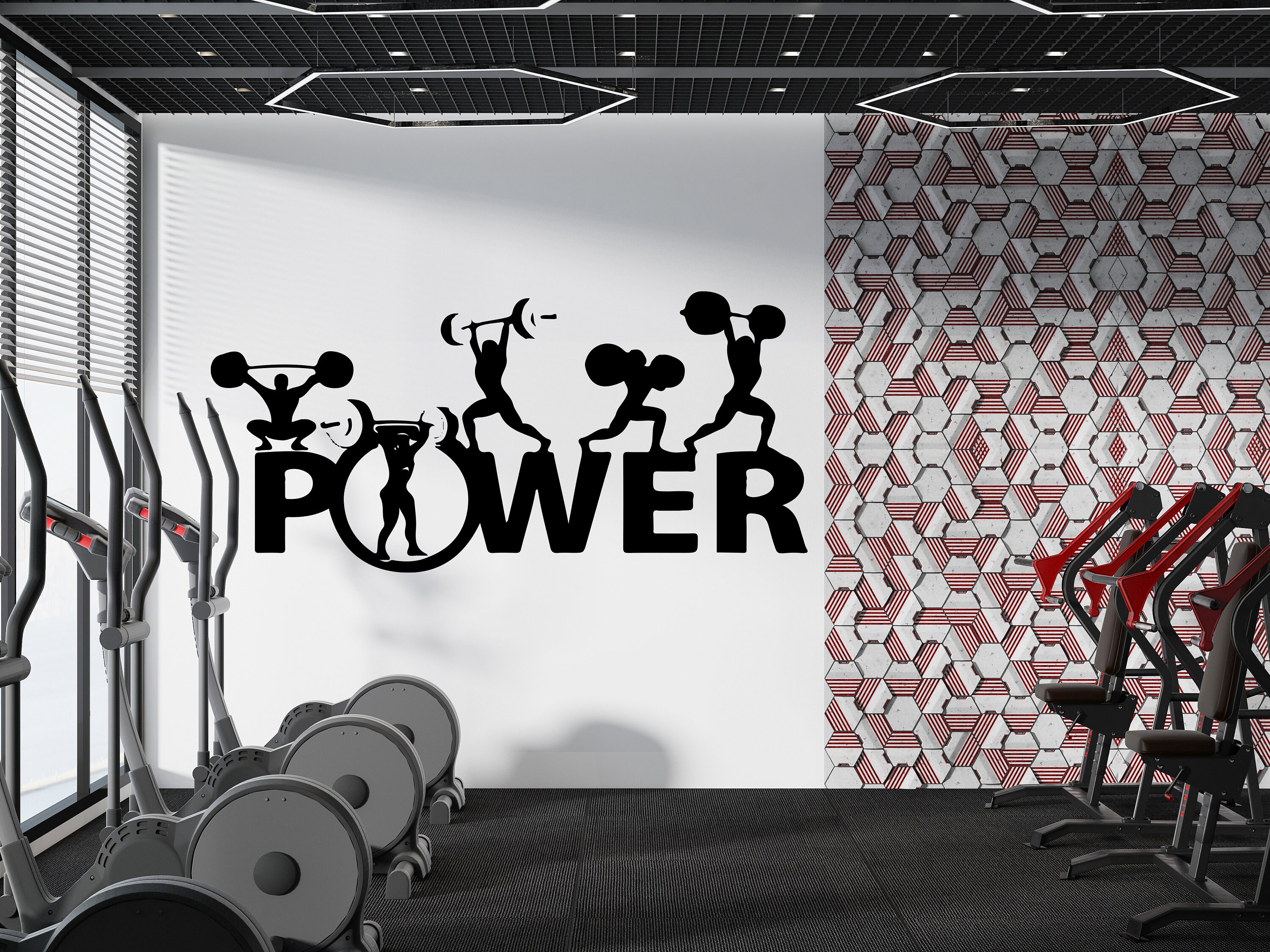 Muscles Gym Decal Gym Quotes Gym Wall Stickers Fitness Wall Art ...