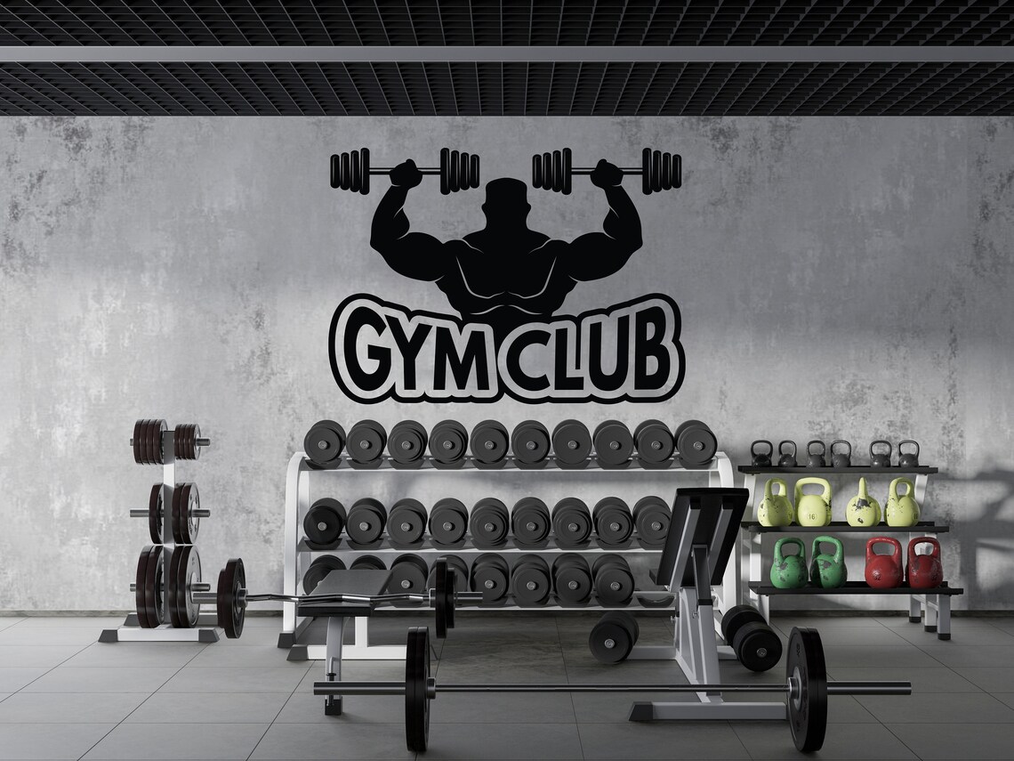 Gym Wall Decal Workout Boxing Wall Decal Sports Wall Decal Gym - Etsy