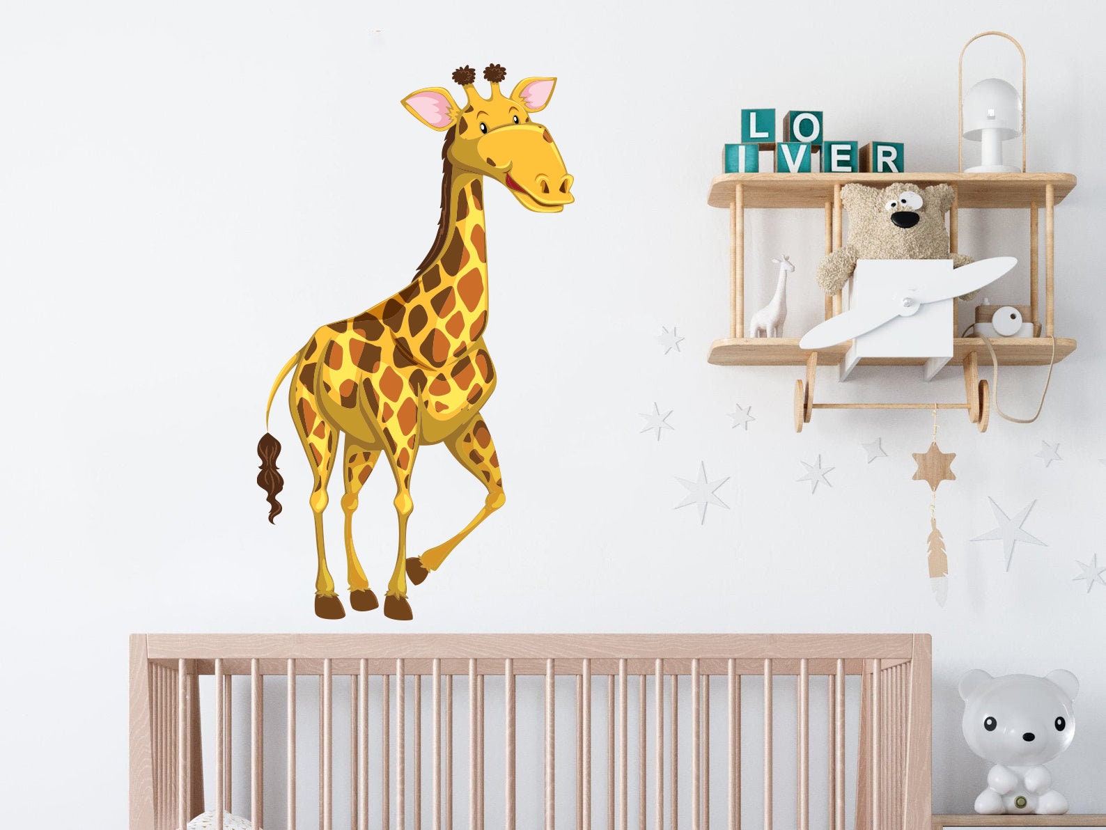 Giraffe Wall Decal For Nursery Giraffe Wall Decor Cute | Etsy