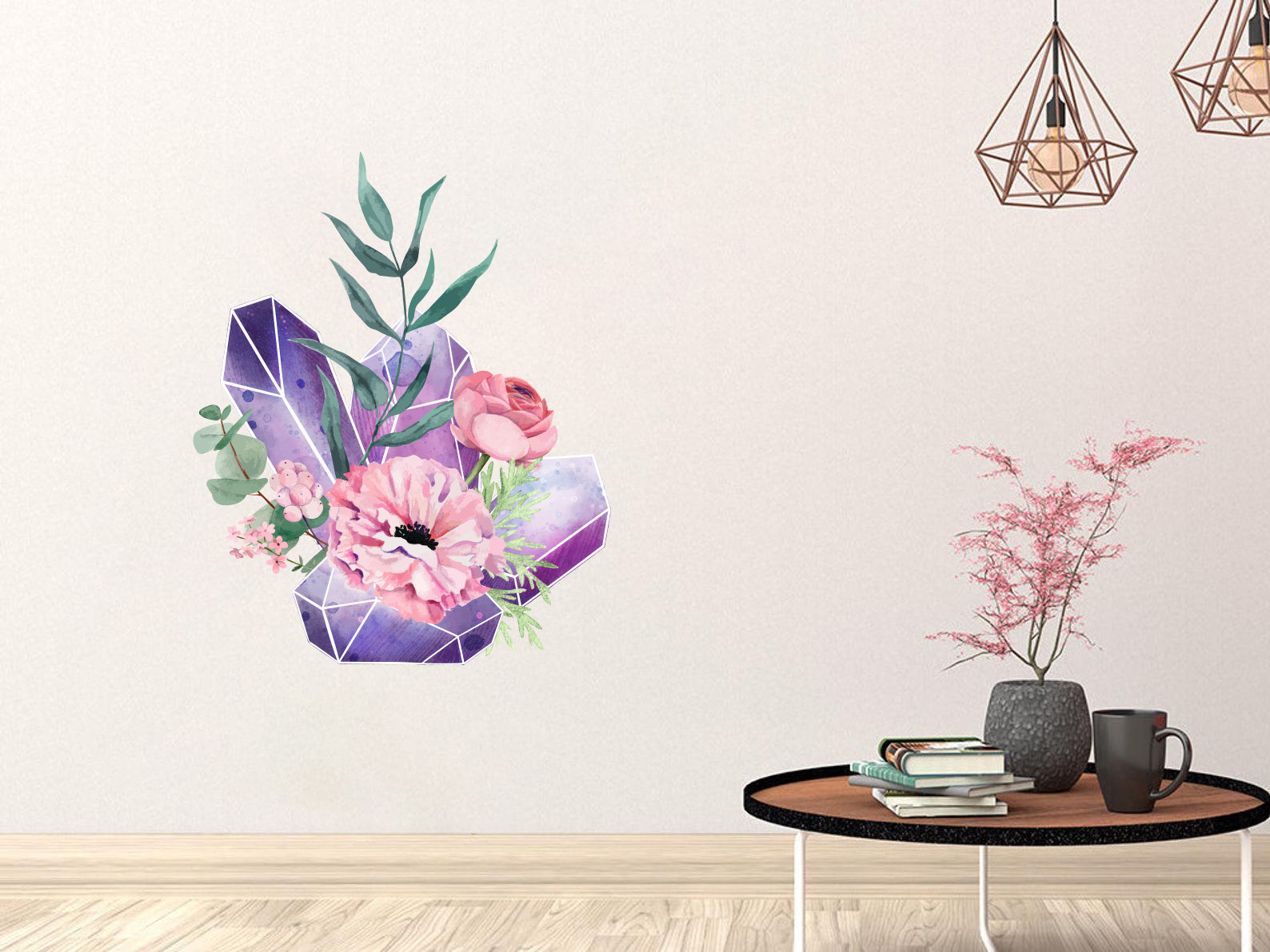 Beautiful Flowers Wall Decal Colorful Wall Decal Beautiful Flowers Wall ...