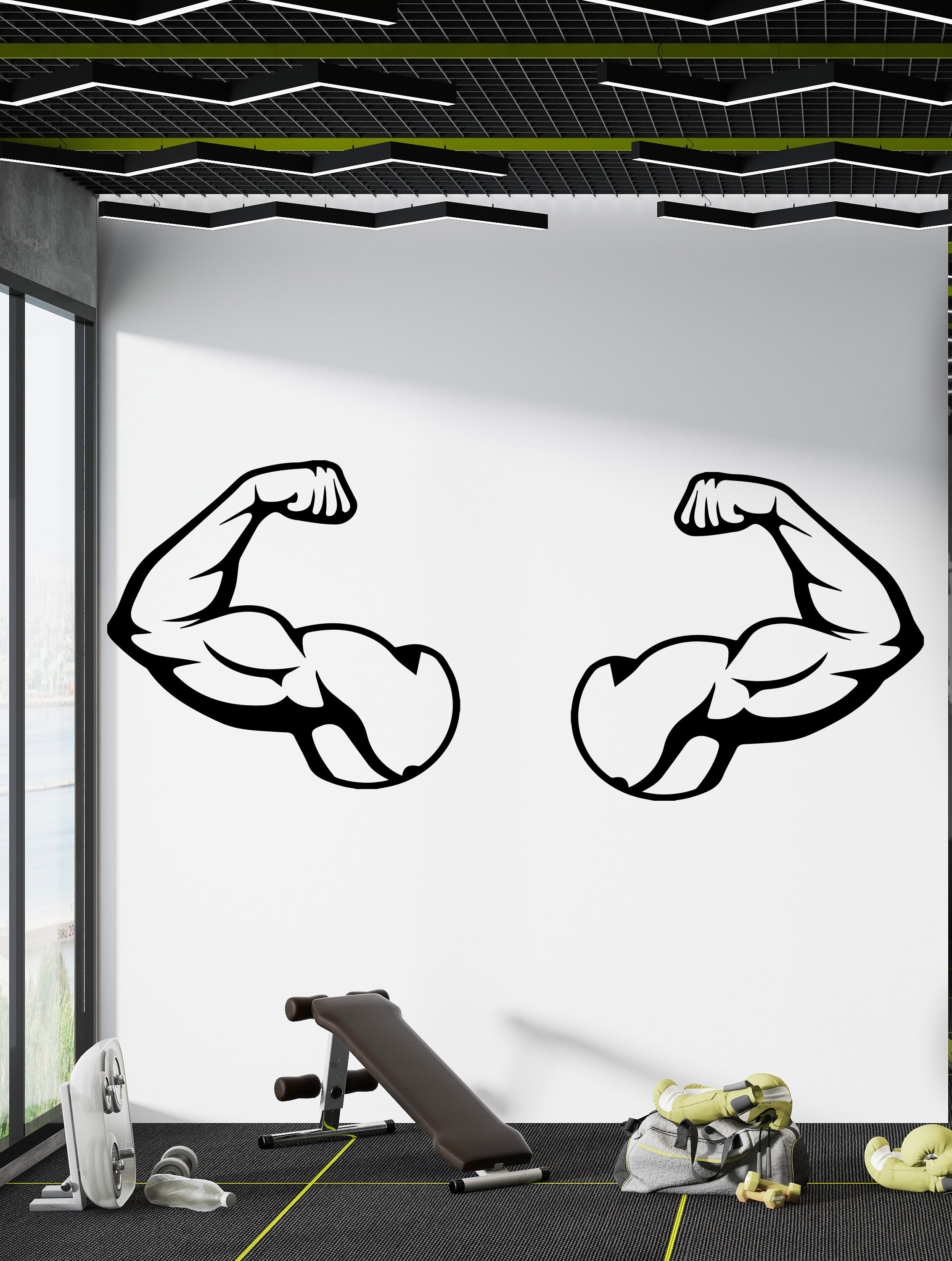Muscles Gym Decal Gym Quotes Gym Wall Stickers Fitness Wall - Etsy