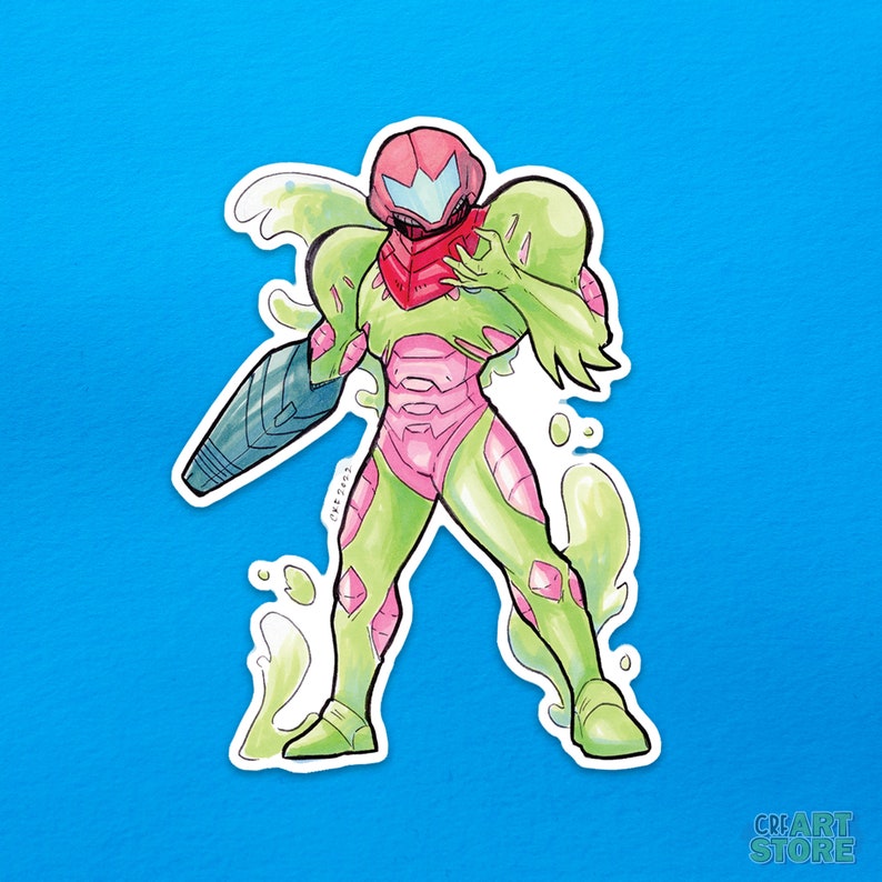 Metroid Fusion: Varia Suit Samus Vinyl Sticker - Etsy