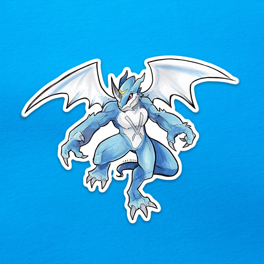 Digimon: Exveemon Vinyl Sticker - Etsy