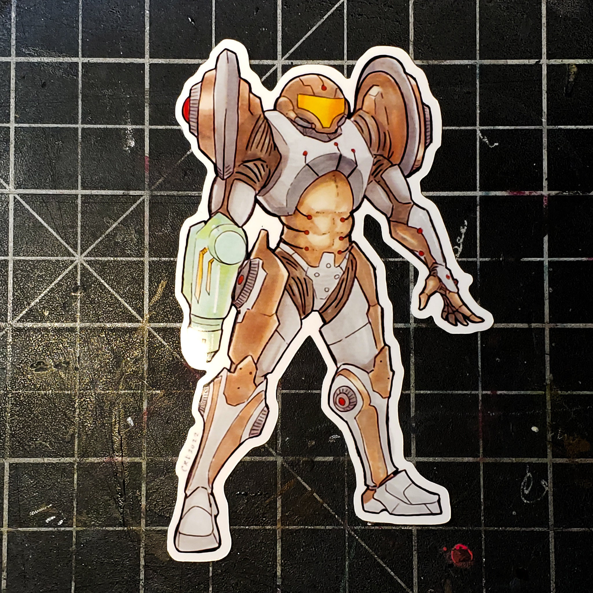 Metroid: Dark Suit Samus Vinyl Sticker Metroid Prime 2 | Etsy
