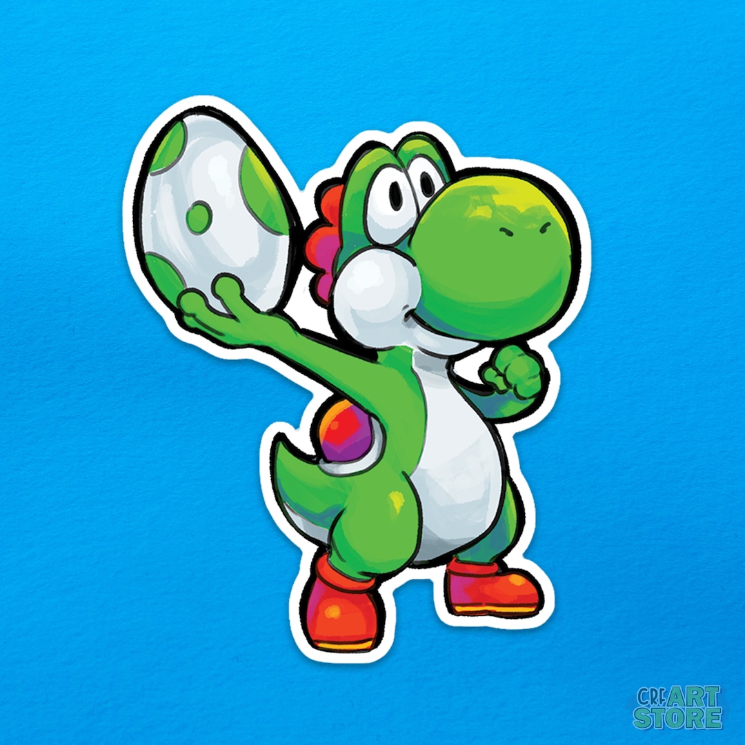 Super Mario Bros. Yoshi Vinyl Sticker - Etsy