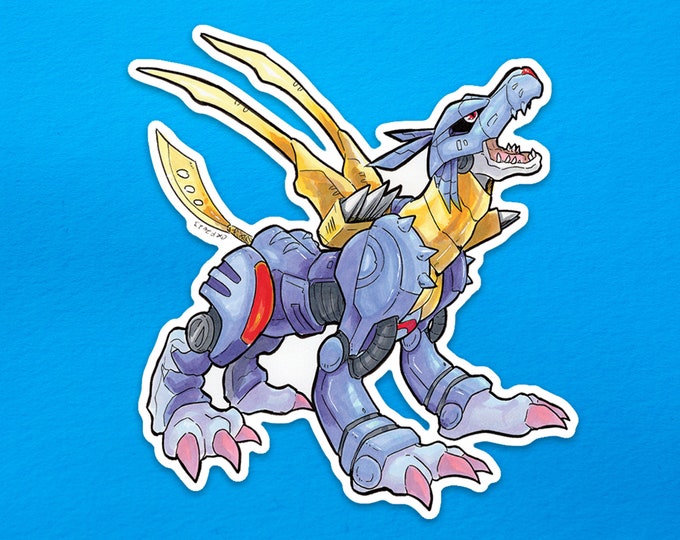 Digimon: Metalgarurumon Vinyl Sticker - Etsy