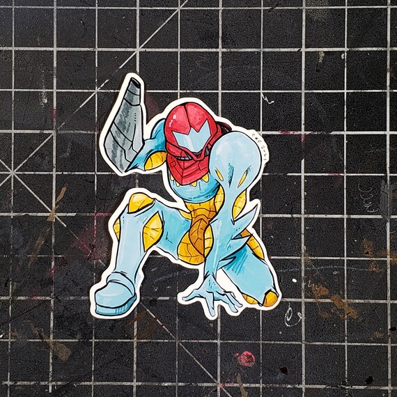 Metroid: Samus Fusion Suit Vinyl Sticker | Etsy