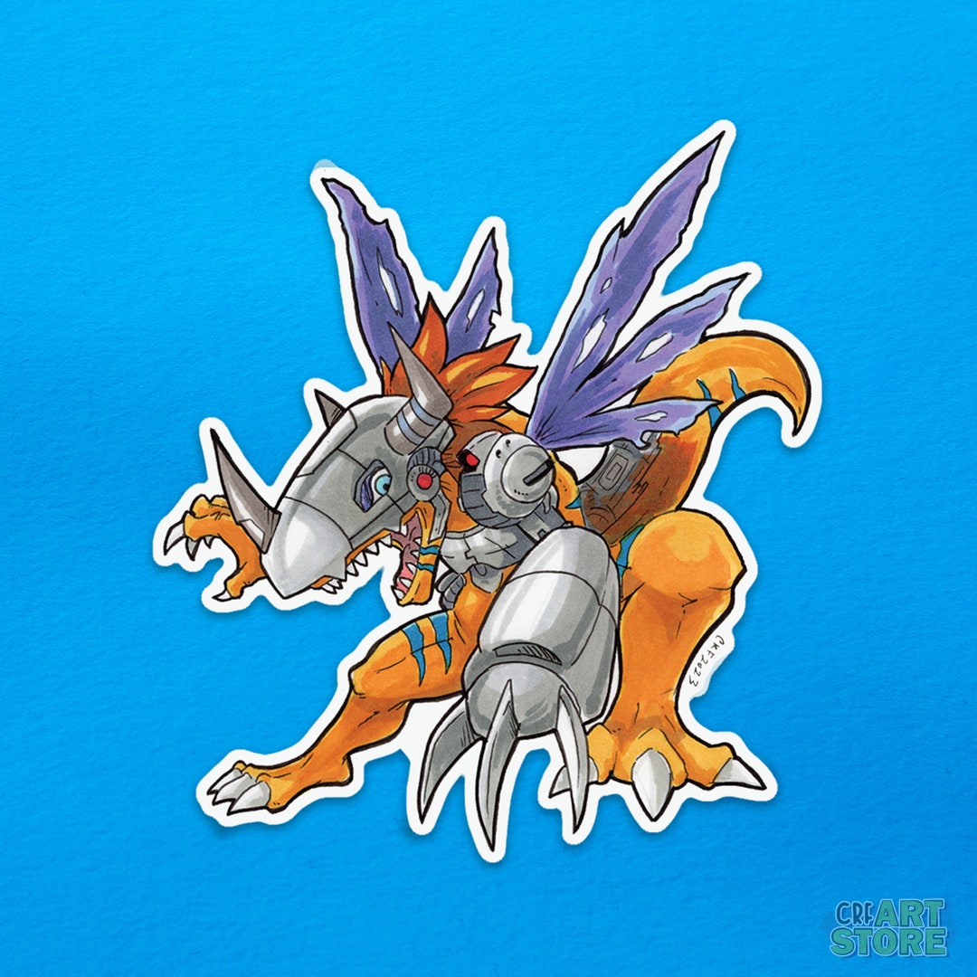 Digimon: Metalgreymon Vinyl Sticker - Etsy