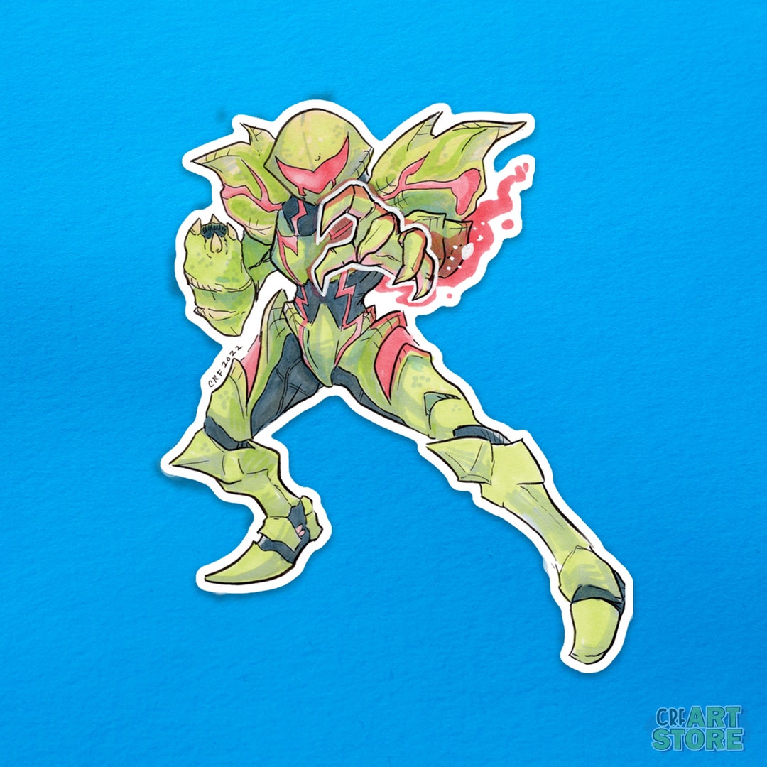 Metroid: Samus Metroid Suit Vinyl Sticker | Metroid Dread - Etsy
