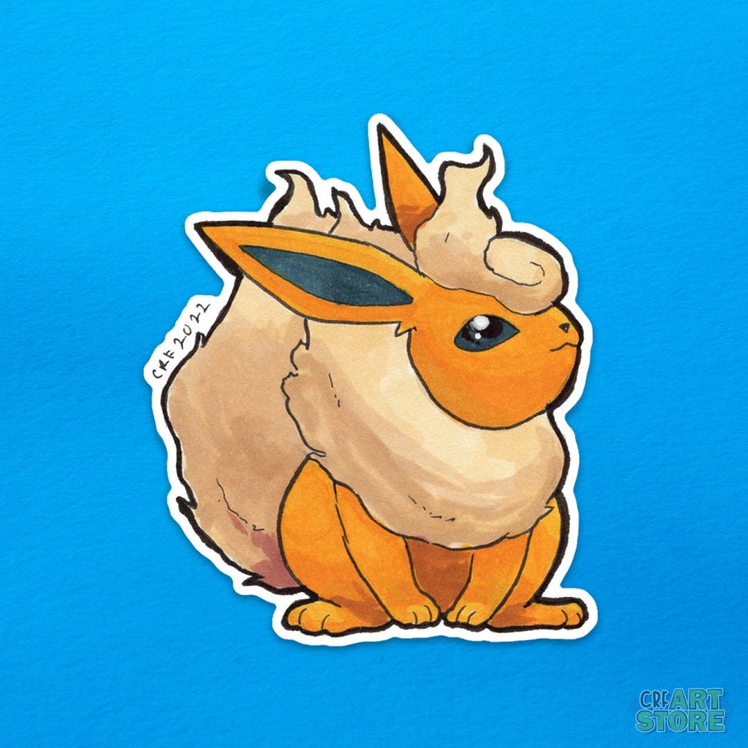 Pokemon: Flareon Vinyl Sticker - Etsy