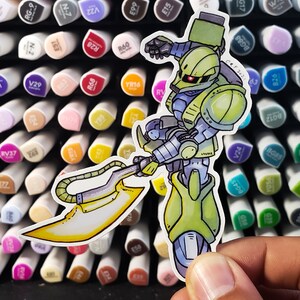 Gundam: Zeon Zaku Vinyl Sticker Set - Etsy