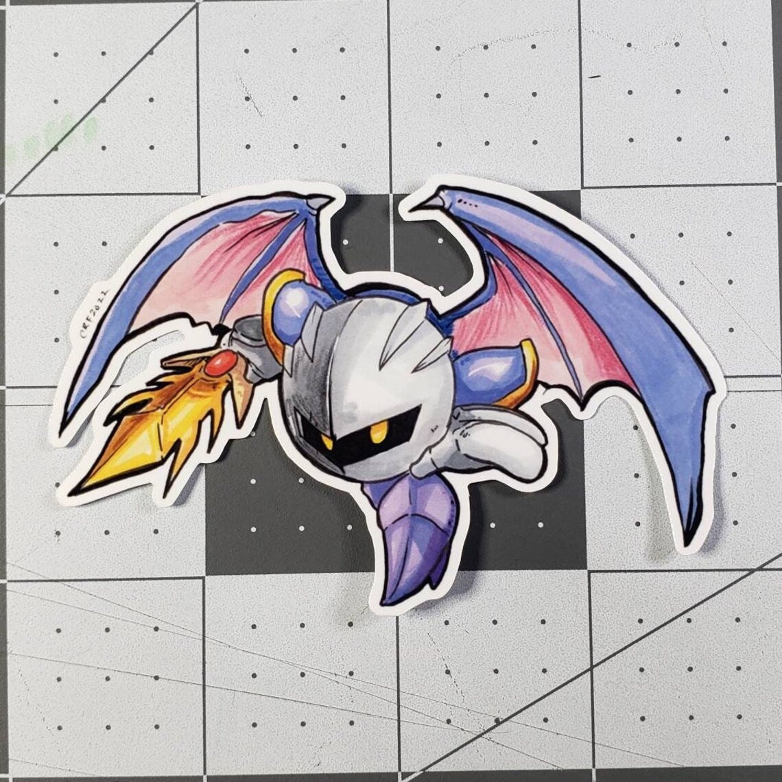 Kirby: Meta Knight Vinyl Sticker - Etsy
