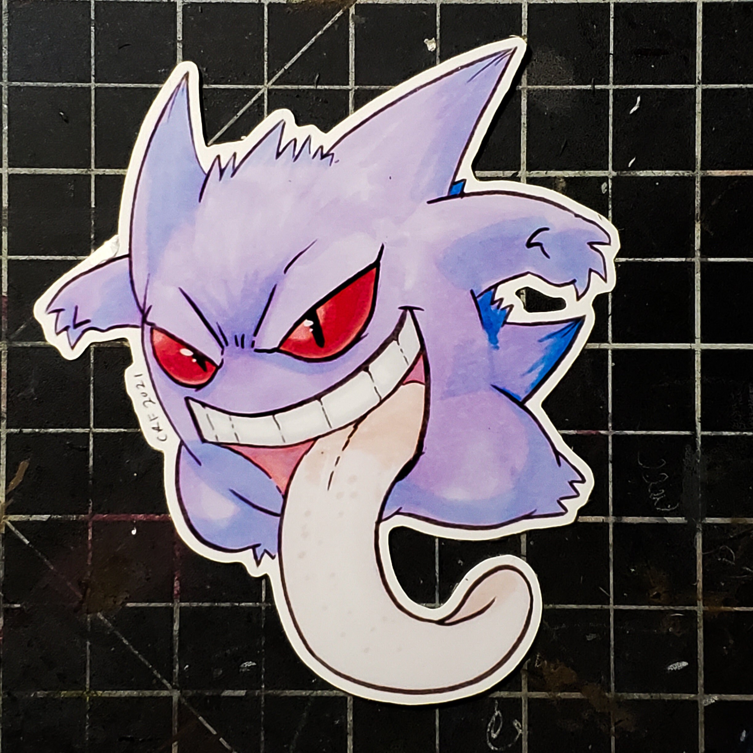 Pokemon: Gengar Vinyl Sticker | Etsy