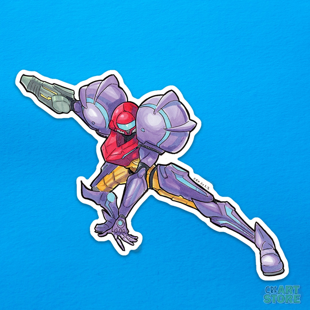 Metroid Prime: Samus Gravity Suit Vinyl Sticker - Etsy