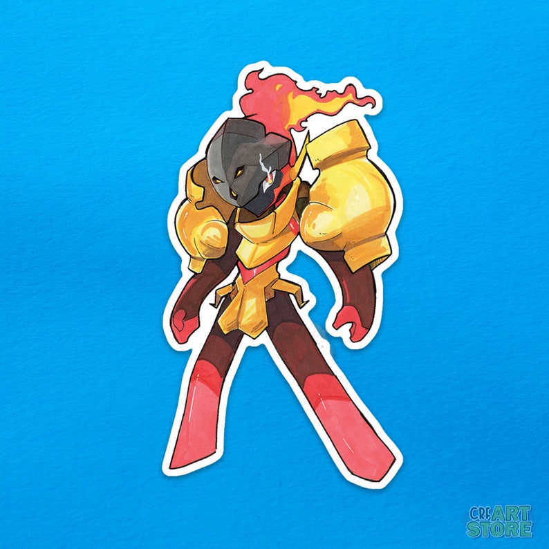Pokemon: Scarlet and Violet Armorouge Vinyl Sticker - Etsy