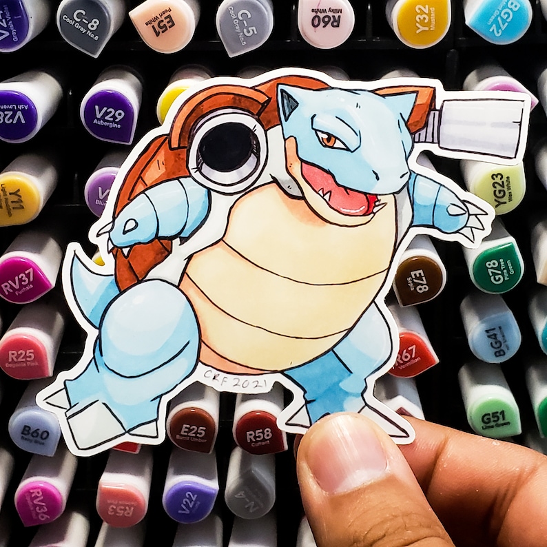 Pokemon: Blastoise Vinyl Sticker - Etsy