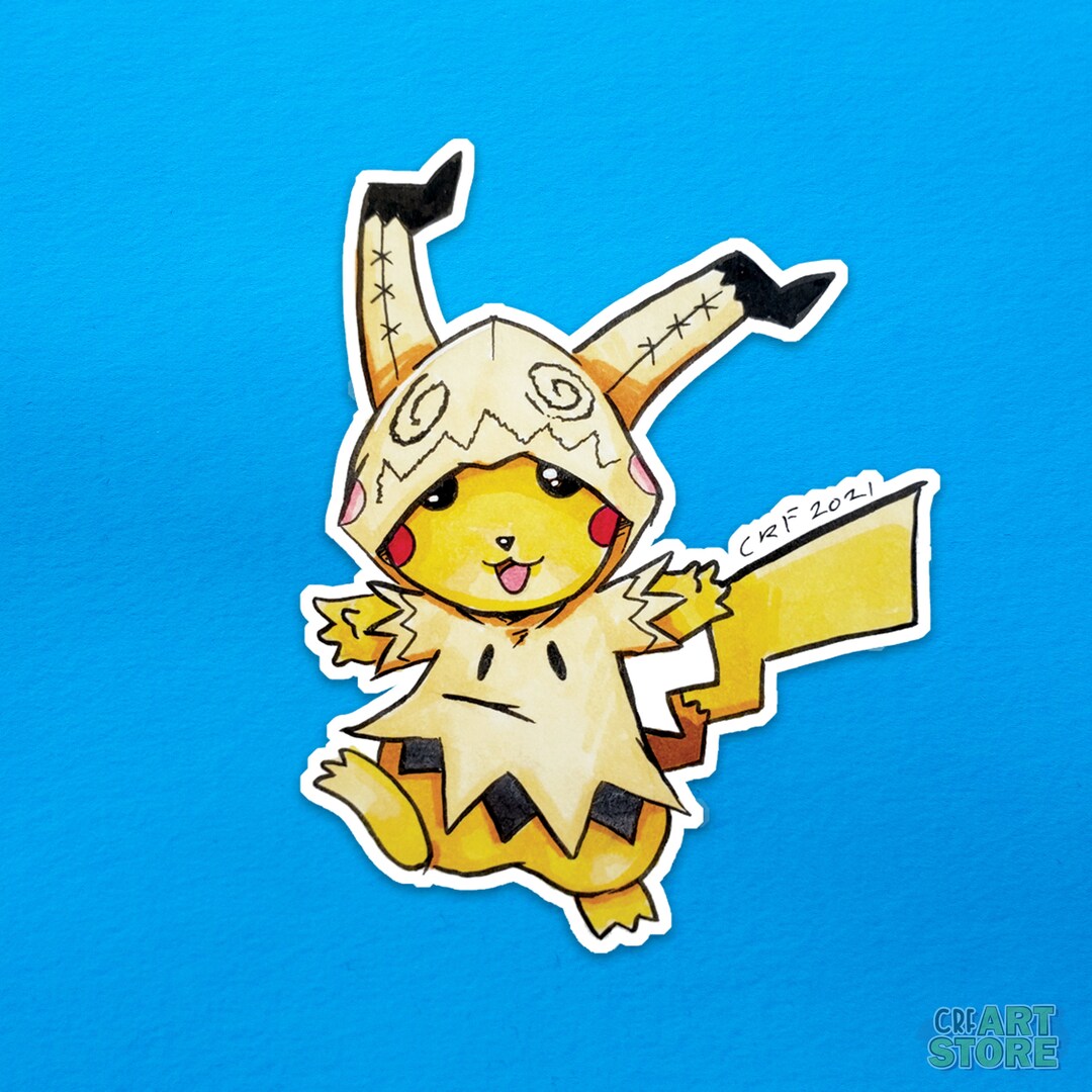 Pokemon: Pikachu Costume Vinyl Sticker - Etsy