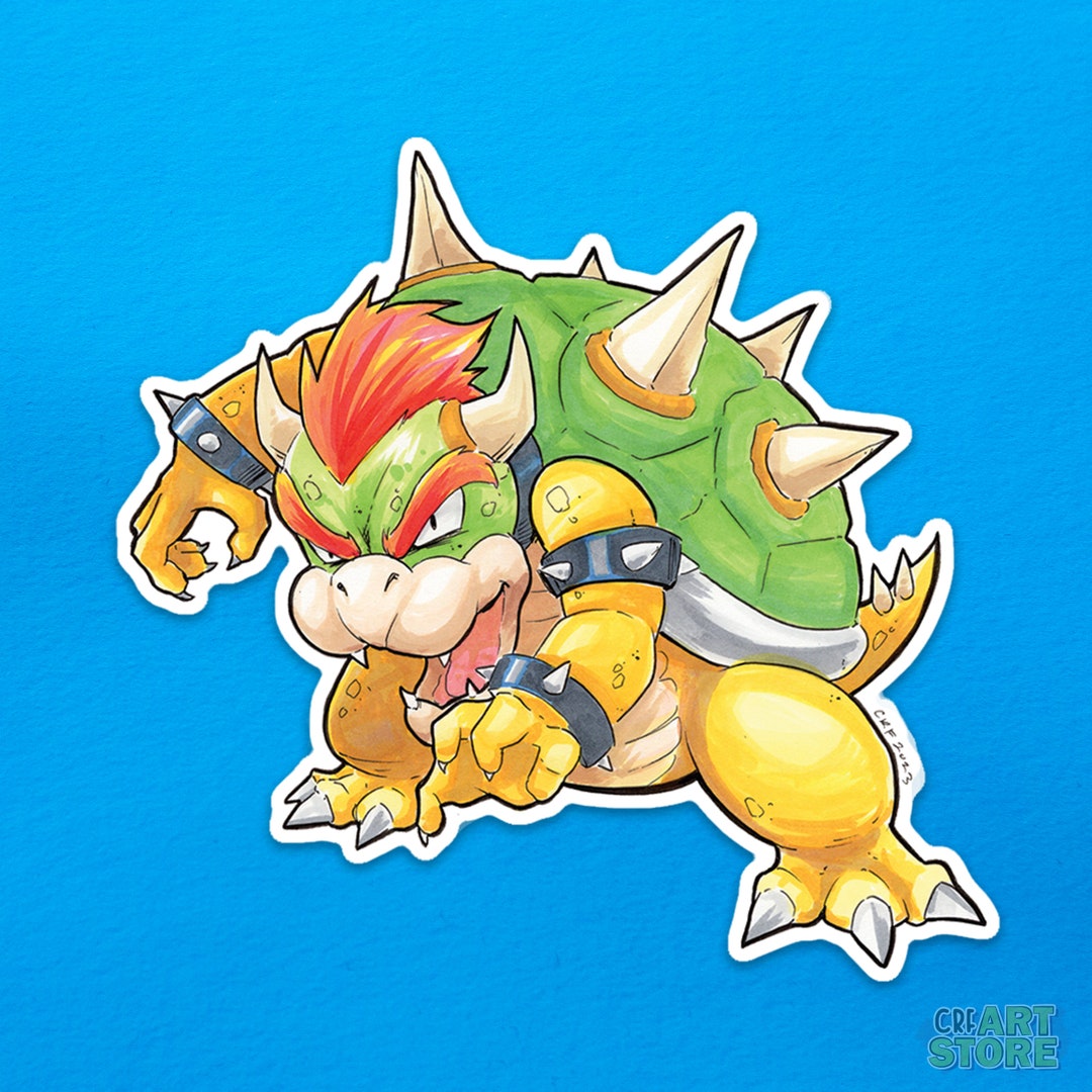 Super Mario Bros. Bowser Vinyl Sticker - Etsy