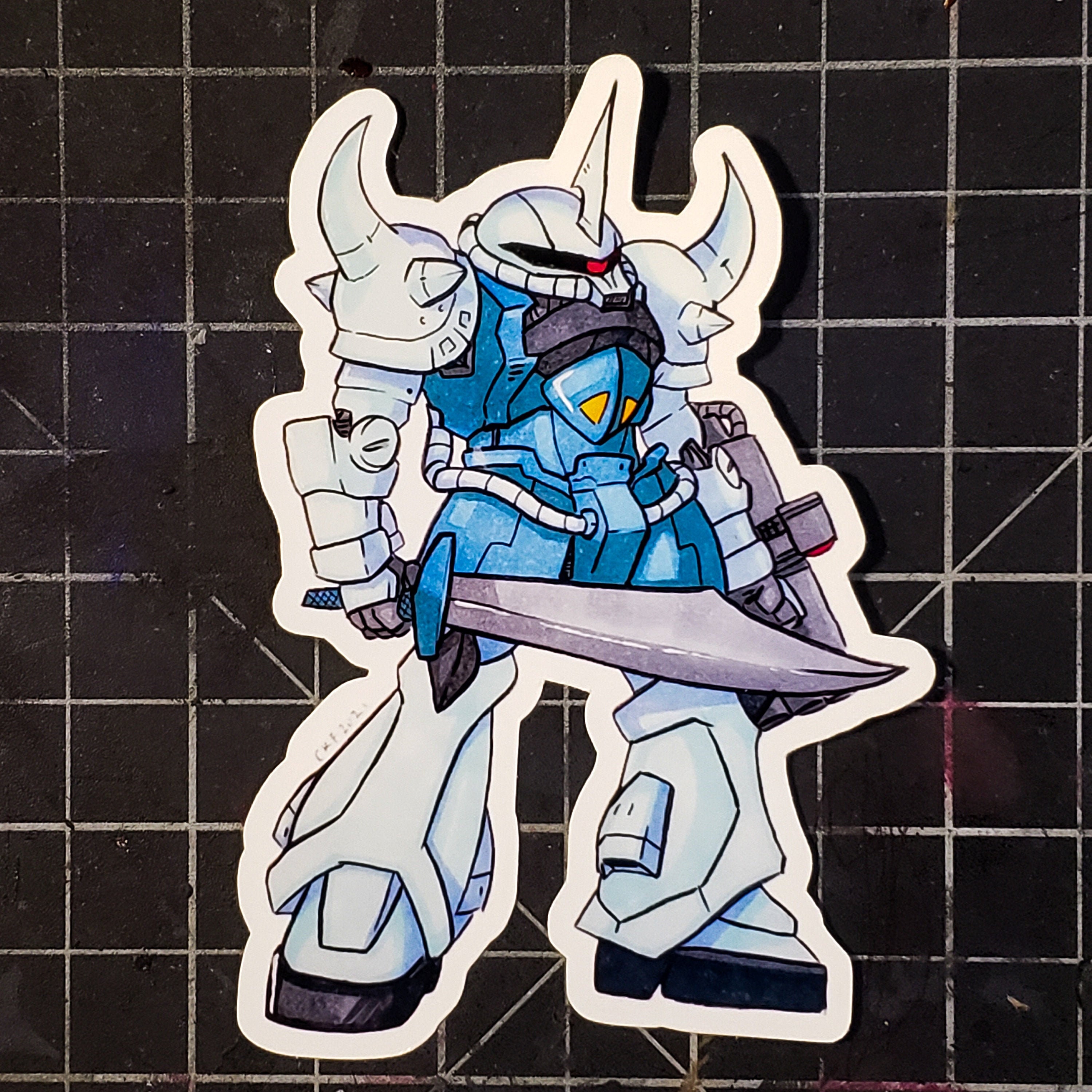 Gundam: Gouf Custom Gundam Vinyl Sticker | Etsy