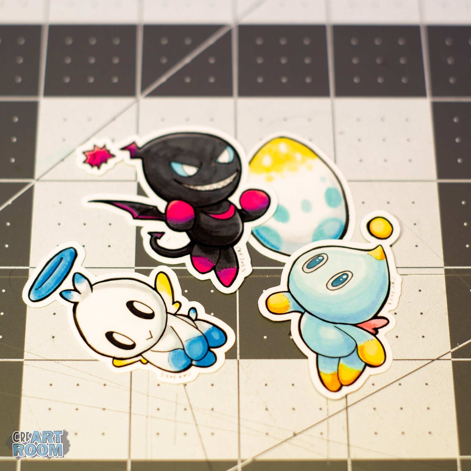 Sonic: Chao Vinyl Sticker Set | Chao, Hero Chao, Dark Chao, Chao Egg ...