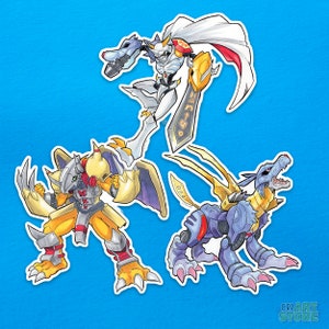 Digimon: DNA Digivolution Vinyl Sticker Set | Omnimon, Metalgarurumon ...