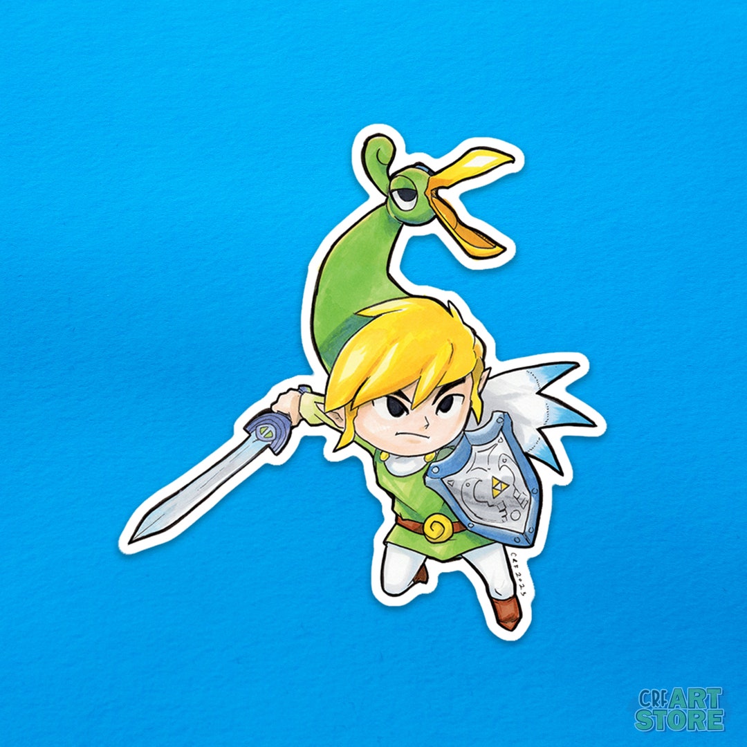 Legend of Zelda: Link Minish Cap Ver. Vinyl Sticker - Etsy