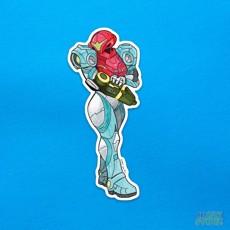 Metroid: Samus Sticker Set Varia Suit Gravity Suit Fusion - Etsy