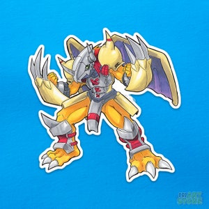 Digimon: DNA Digivolution Vinyl Sticker Set | Omnimon, Metalgarurumon ...