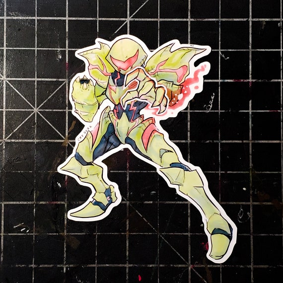 Metroid: Samus Metroid Suit Vinyl Sticker Metroid Dread - Etsy