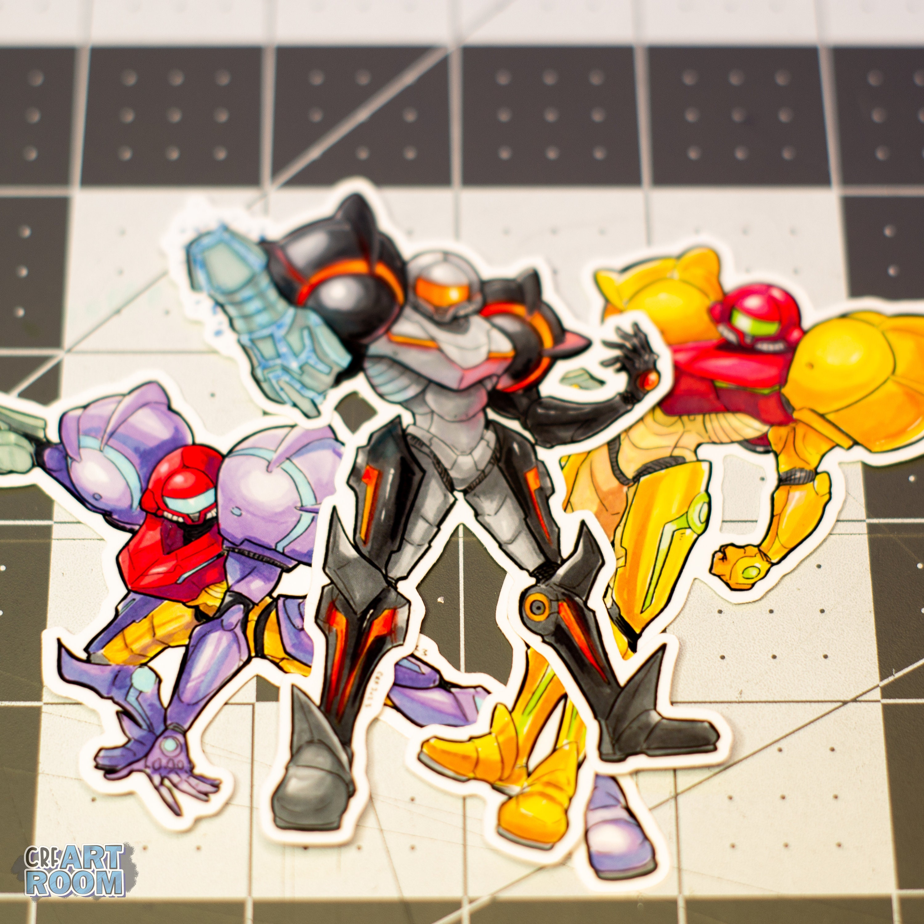 Metroid Prime: Samus Sticker Set 3 Varia Suit Gravity Suit - Etsy