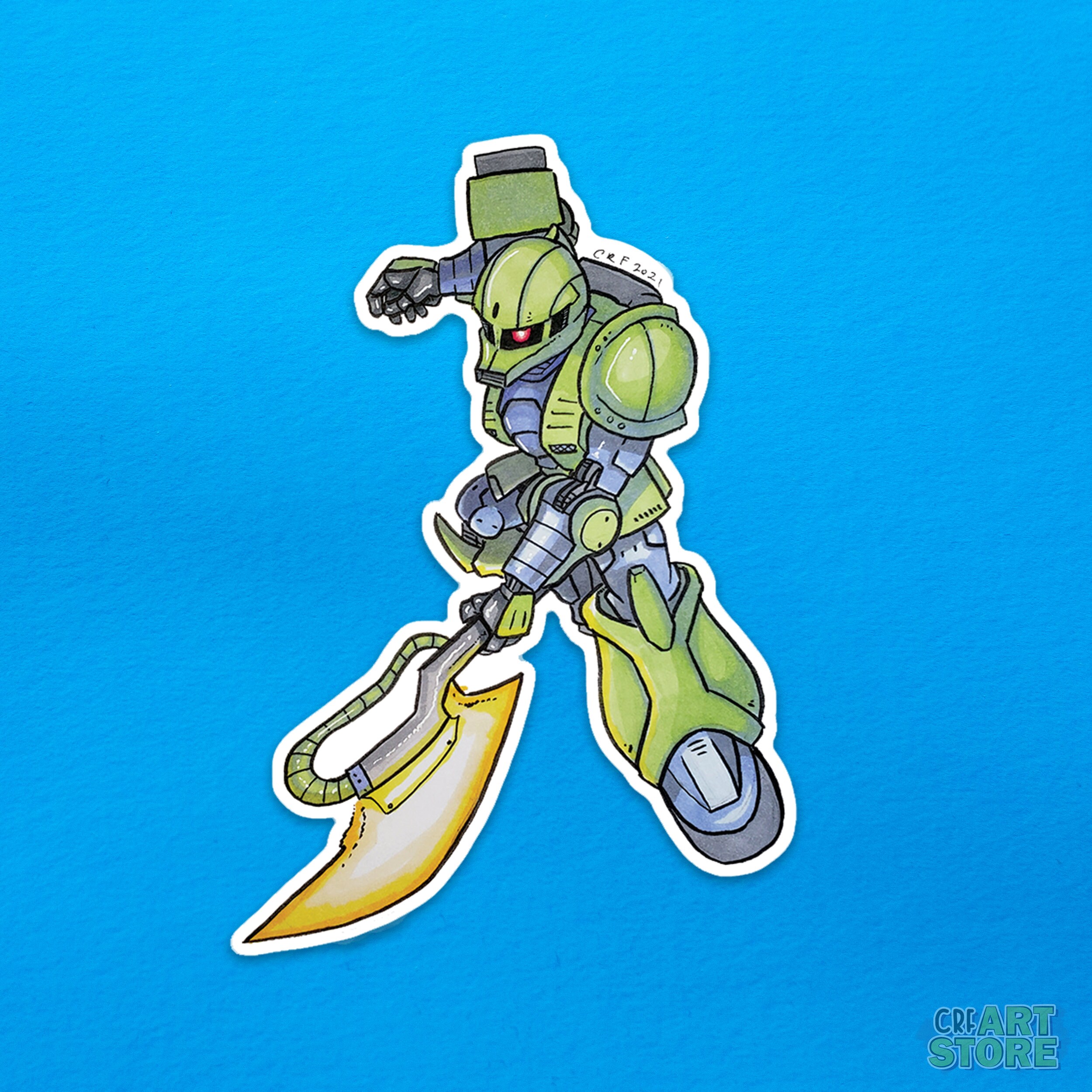 Gundam: Zeon Zaku Vinyl Sticker Set - Etsy Canada