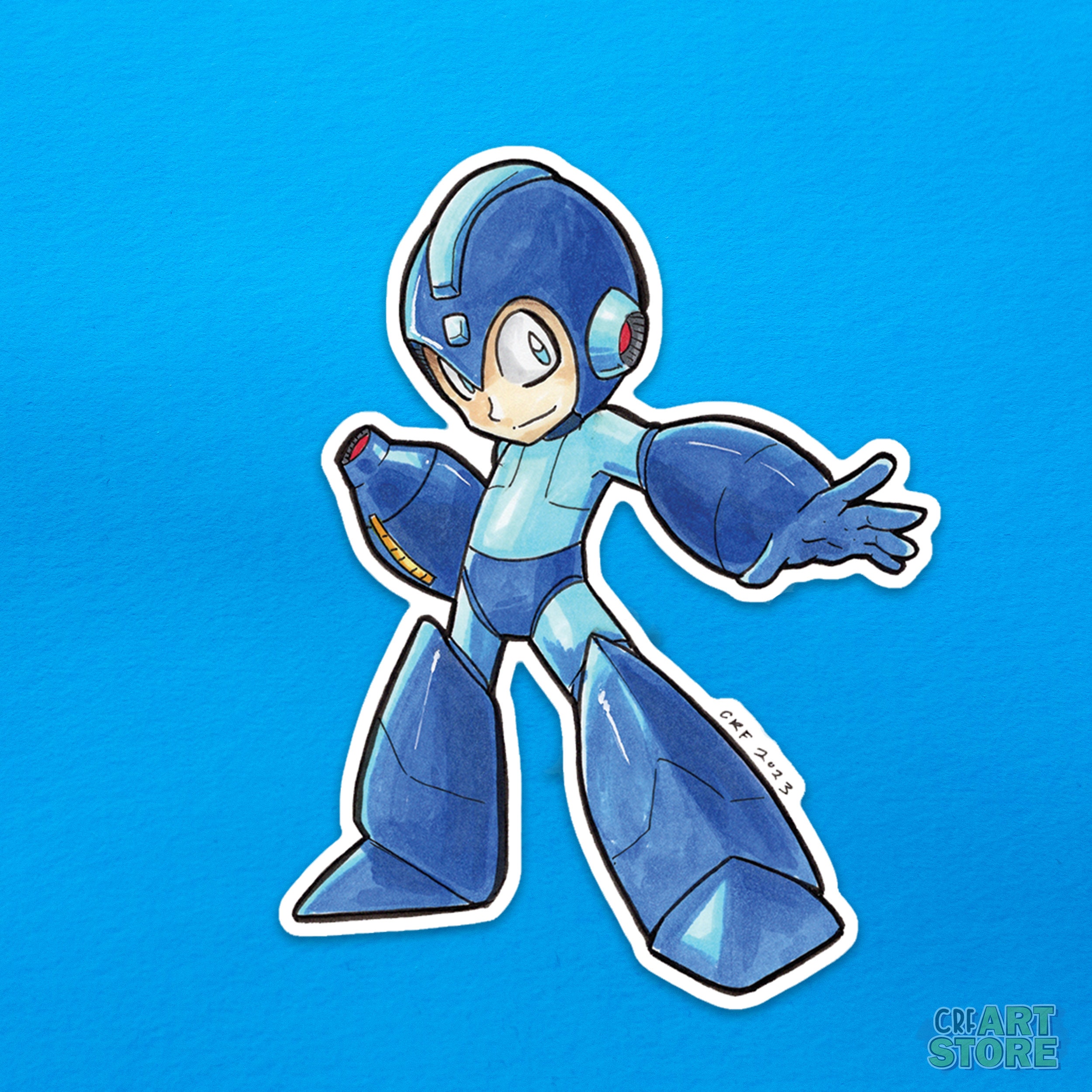 Mega Man: Mega Man Classic Vinyl Sticker - Etsy