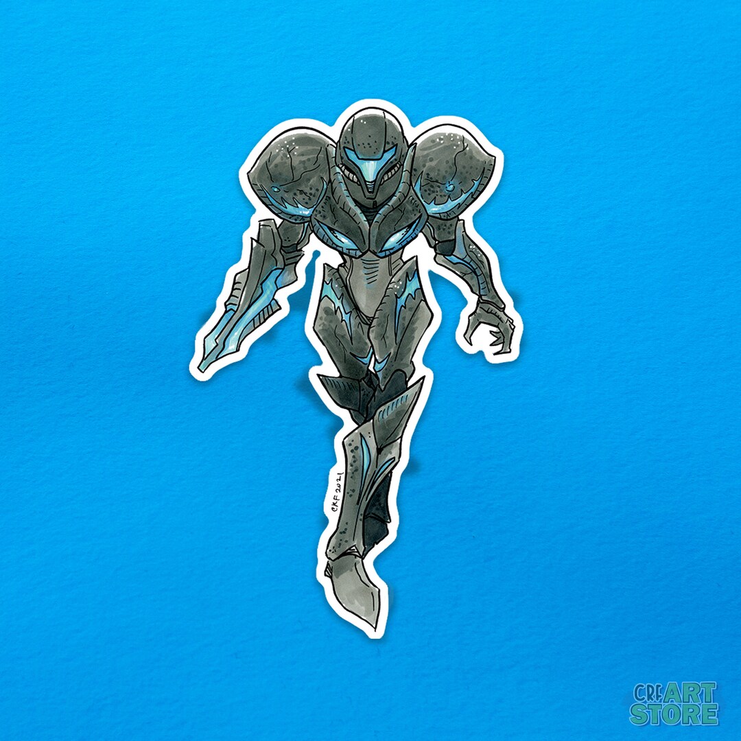 Metroid: Dark Samus Vinyl Sticker - Etsy