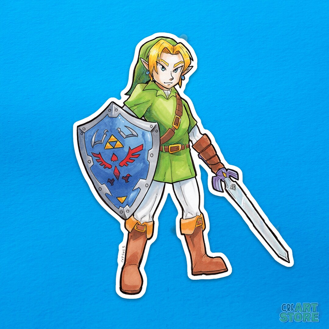 Legend of Zelda: Link OOT Vinyl Sticker - Etsy