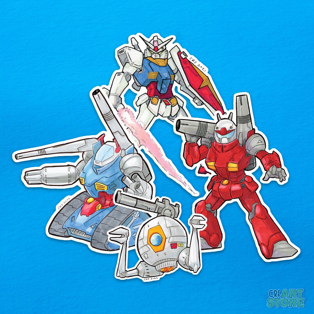 Gundam: EFSF One Year War Vinyl Sticker Set Gundamrx78 - Etsy