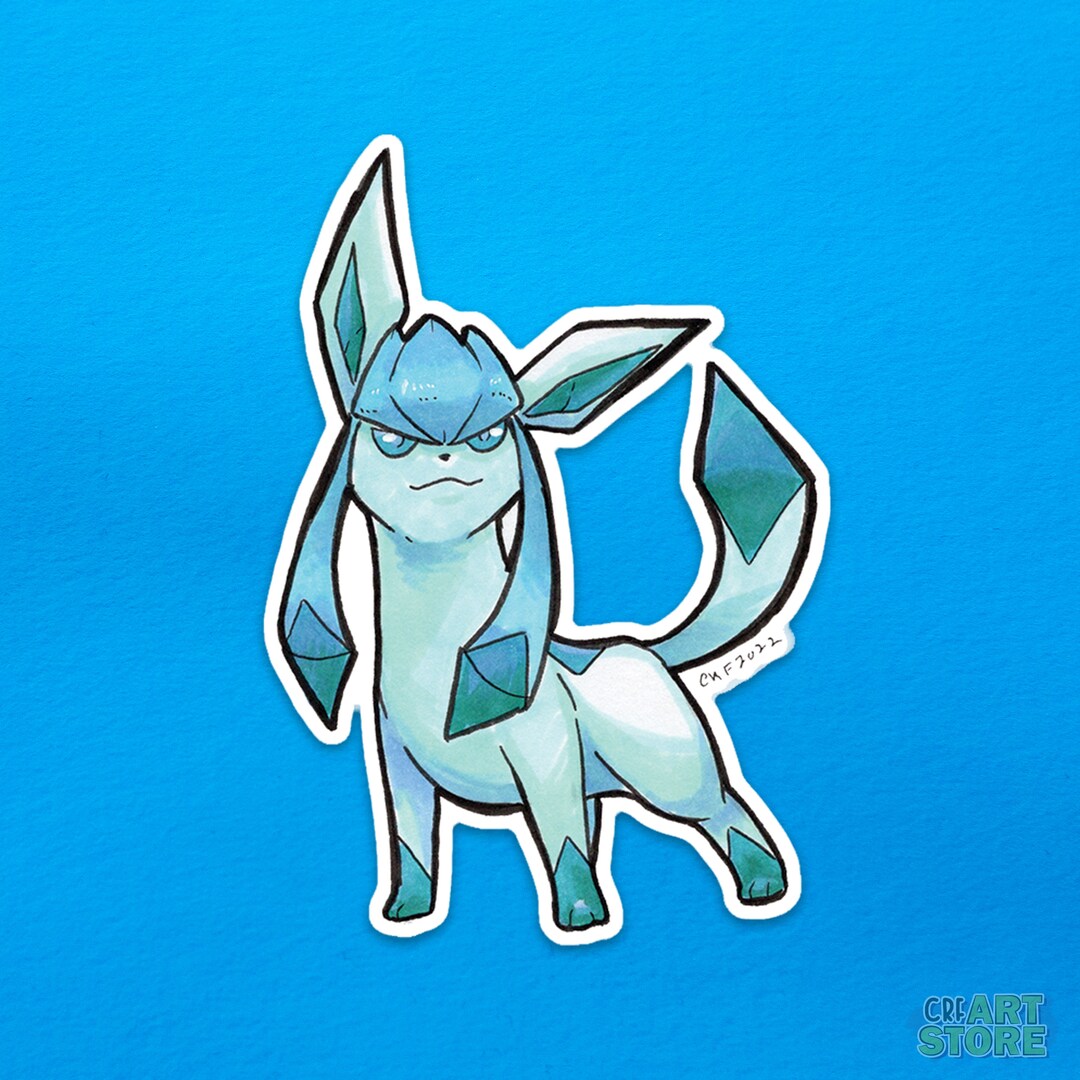Pokemon: Glaceon Vinyl Sticker - Etsy