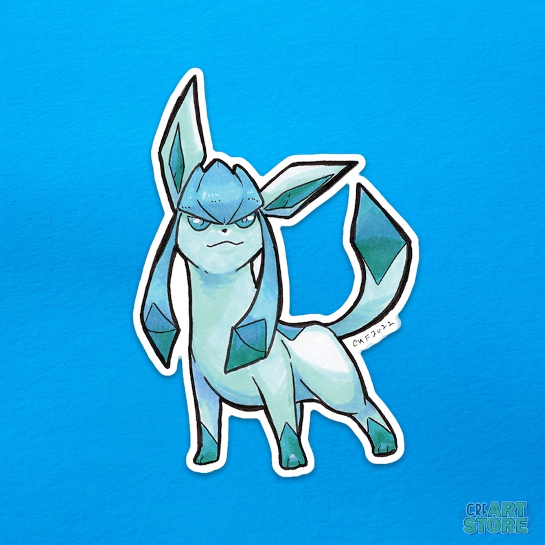 Pokemon: Glaceon Vinyl Sticker - Etsy